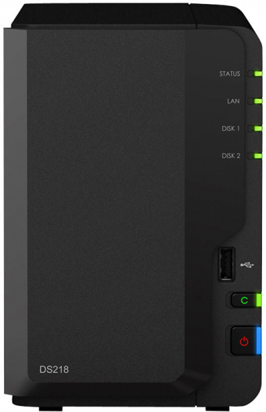 Купить СХД SYNOLOGY DS218, 2 x 2.5/3.5" SATA HDD, 2 Гб - цена в ...