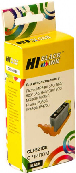 Купить Струйный картридж HI-BLACK HB-CLI-521BK, черный, yellow ...