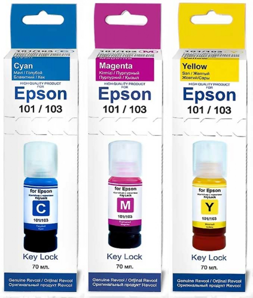 Купить Комплект чернил REVCOL L 101/103/106, Key Lock (E880) для Epson ...