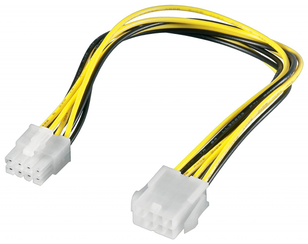 Купить Удлинитель питания, 8 pin (m) - 8 pin (f), TELECOM, 20 см ...