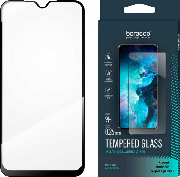 Купить Защитное стекло BORASCO 39934, для смартфона Xiaomi Redmi 9T ...
