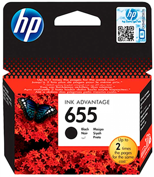 Купить Струйный картридж HP 655 CZ109AE, черный, black, оригинальный ...