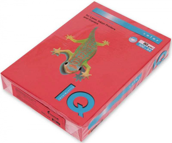 Купить Бумага цветная A4 IQ Color Intensive, кораллово-красная, 80 г/м2 ...